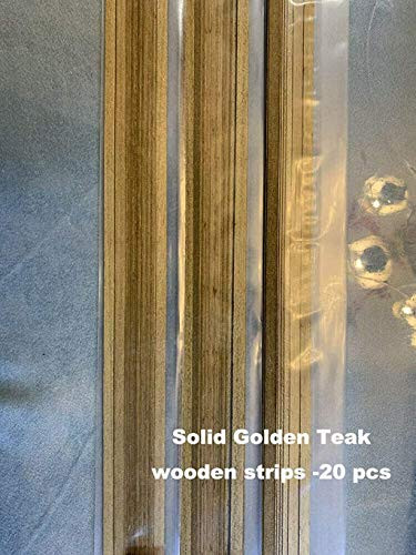 Golden Teak Strips Hull Planking for Wood Ship Kit - Pack of 20 3mm ...