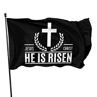 Juhucc Jesus Christ He is Risen Flag 3x5 Ft Garden Flag Banner ...