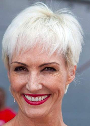 SEVENCOLORS Short White Hair Wigs Pixie Cut Wigs for White Women ...