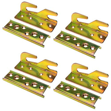 Coshar Bed Rail Hook Bed Frame Brackets Double Hook Plate for Wooden ...