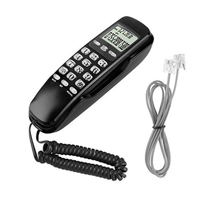 CHENJIEUS Mini Wall Telephone Dual Caller ID System Home Office Hotel ...