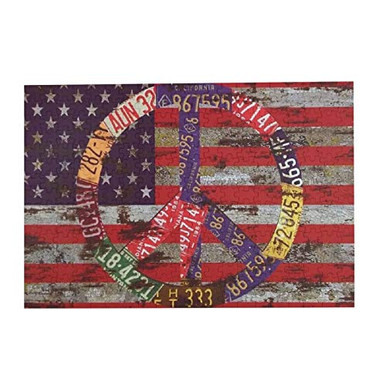 MATEH Peace Sign Hand American Flag 300 Pieces Jigsaw Puzzle for Adults ...