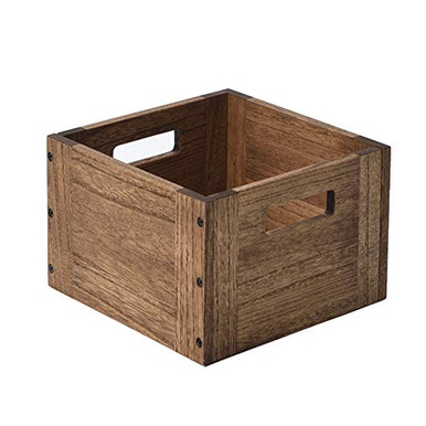 Kirigen Stackable Wood Storage CubeBasketBins Organizer for Home Books ...