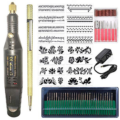 Electric Micro Engraver Pen Mini DIY Vibro Engraving Tool Kit for Metal ...