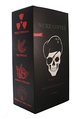 NUKE COFFEE Ground Coffee 16 Oz Arabica and Robusta Strongest and Most ...