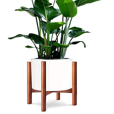 VIEFIN Plant Stand Mid Century Modern Wood Pot Stand Indoor Plant and ...