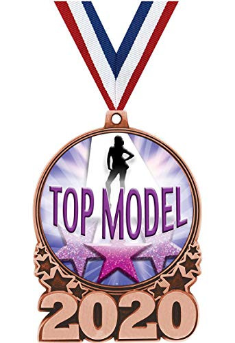 Crown Awards Beauty - TOP Model Mylar Medals - 3 Bronze Double Action ...