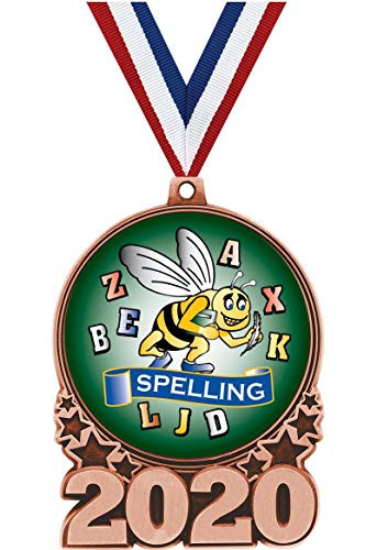 Crown Awards Spelling Medals - 3 Bronze Double Action 2020 Spelling ...