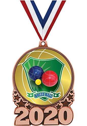 Crown Awards Bocce Ball Medals - 3 Bronze Double Action 2020 Bocce Ball ...