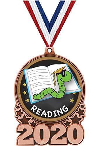 Crown Awards Reading Book Worm Medals - 3 Bronze Double Action 2020 ...