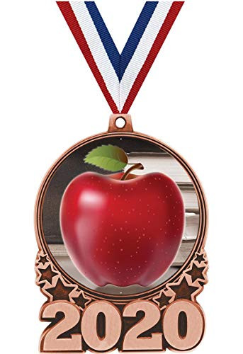 Crown Awards Apple Medals - 3 Bronze Double Action 2020 Apple Medal ...