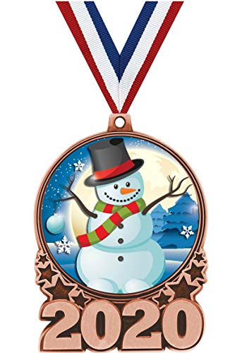 Crown Awards Snowman Winter Wonderland Medals - 3 Bronze Double Action ...