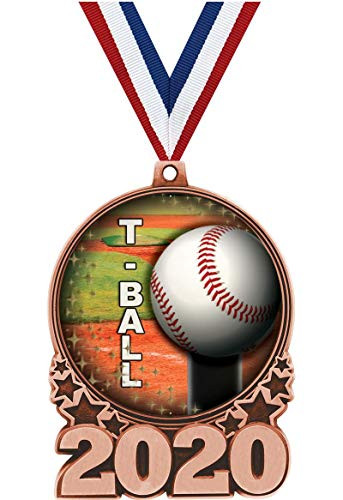 Crown Awards T-Ball Ultra Series Medals - 3 Bronze Double Action 2020 T ...