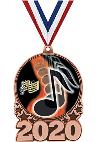 Crown Awards Music Note Medals - 3 Bronze Double Action 2020 Music Note ...