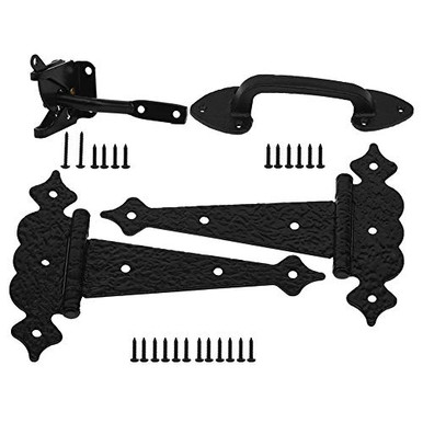 Home Master Hardware 8 inch Heavy Duty Decorative Gate T Hinge Latch ...