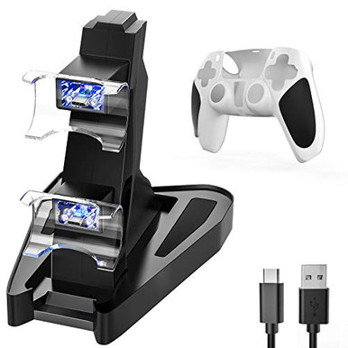 ?2_0 Upgraded?Dual PS5 Controllers Charger with Hyper Cover for DS ...