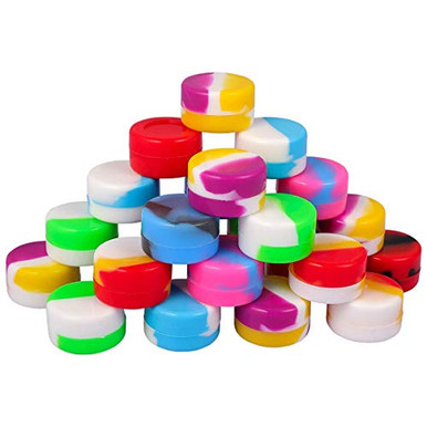50 Pack Non-Stick Silicone Wax Containers 5ml Multi Use Storage Jars ...