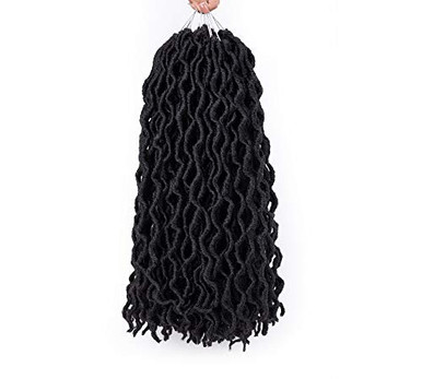 GUOHUI 144 Strands 20 Inch Wavy Gypsy Locs Crochet Hair Tricolour ...