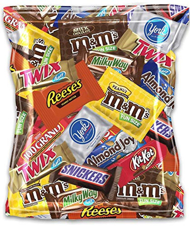 3 Pound Variety Assortment Chocolate Mix Bulk Pack M and Ms Peanut M and Ms Plain Reeses Peanut ...