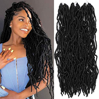 MFB 6 Packs Nu Locs 18 Inch Crochet Braids Gypsy Locs Pre-looped ...