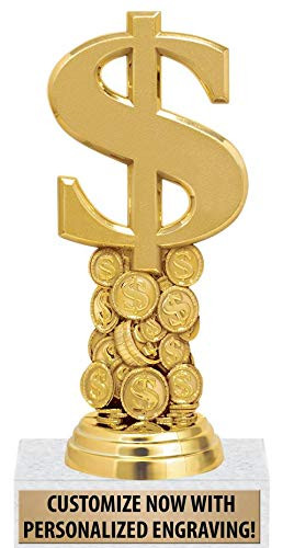Dollar Sign Trophy 6 Dollar Sign Trophies Money Themed Awards Engraving ...