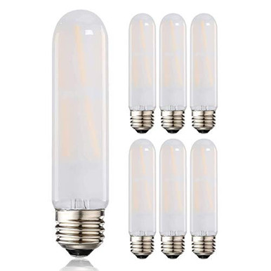 LEOOLS T10 Led Frosted Bulb 8W Dimmable Tubular LED Light Bulb 75 Watt Incandescent Bulb ...