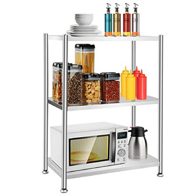 3 Tier Stainless Steel Shelf Shelf Storage Unit Heavy Duty Shelving ...