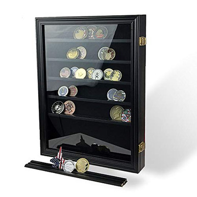 AtSKnSK Military Challenge Coin Display Case Cabinet Collectible Coin ...