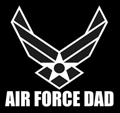 Air Force Dad Sticker - 5inch Decal White- us air Force Logo Sticker ...
