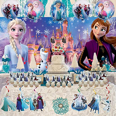 Frozen 1st Party Supplies Decorations For Girls Princess Elsa Banner ...