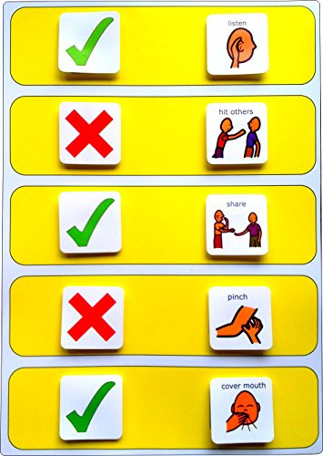 Plastic Visual ASD Interactive Behavior Rules Board (Picture ...