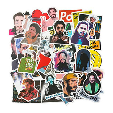 50Pcs Post Malone Singer Stickers Post Malone Theme Stickers Party ...