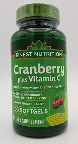 Finest Nutrition Cranberry Plus Vitamin C 4200 mg 100 Softgels ...
