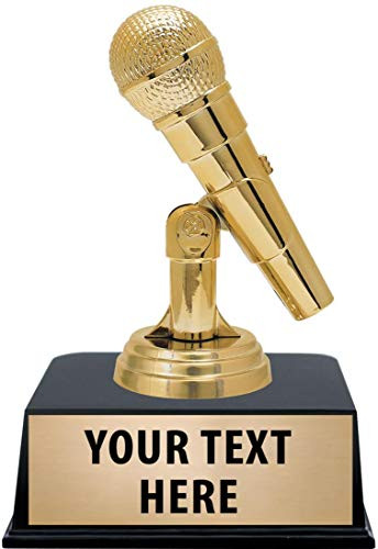 Crown Awards Microphone Trophies with Custom Engraving 6inch ...