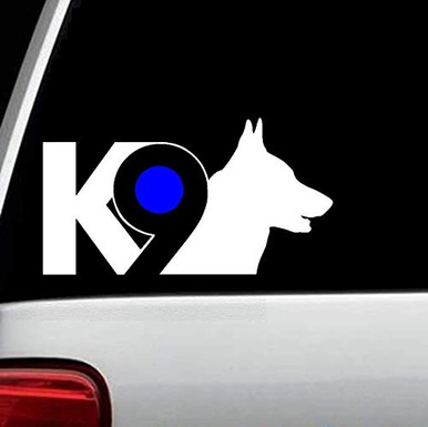 B1128 Blue Dot K-9 German Shepherd Police Dog Decal Sticker ...