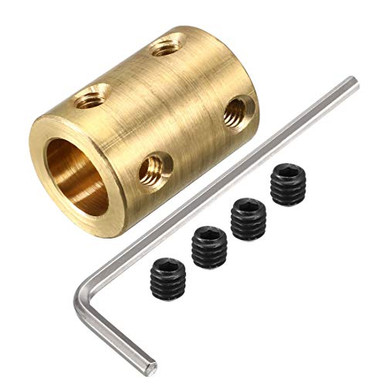 uxcell 5mm to 10mm Bore Rigid Coupling 22mm Length 16mm Diameter Motor ...