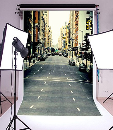 Famous City Street Landscape Backdrop 3x5FT Laeacco Vinyl Thin ...