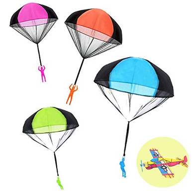 WISHDIAM 4 Colors Parachute Toys for KidsParachute MenTangle Free ...