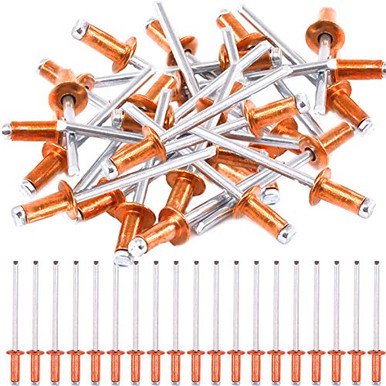 Hilitchi Dome Head Red Copper Blind Rivets Self-Plugging Open End Dome ...