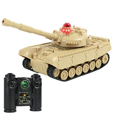Click N Play RC Battle Tan Colored Tank Infrared Full Size Tank with ...
