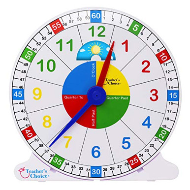 Teachers Choice Large Plastic Demonstration Clock Teaching Clock ...