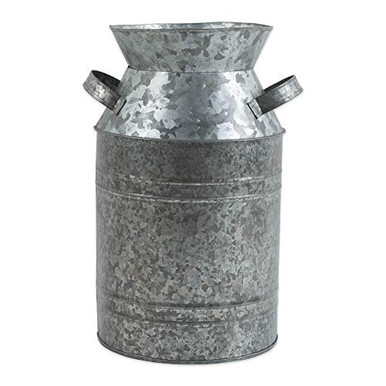DII Z02275 Galvanized Metal Farmhouse Rustic Old Fashioned Tin Jug 6 ...