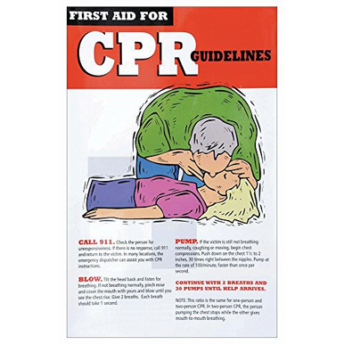 CPR Safety Poster Laminated - 11inchL x 17inchH - Warehousesoverstock