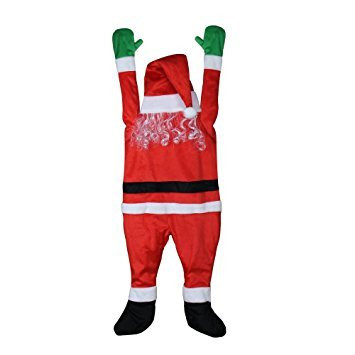 BW Brands Life Size 65inch IndoorOutdoor Gutter Hanging Santa ...