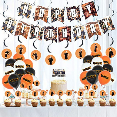 Haikyuu Birthday Party Supplies Theme Party Favors Decorations Banner ...