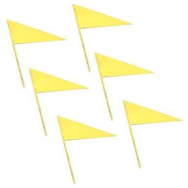 Tulead 6PCS Marking Flags Training Flags Iron Flag Plant Lawn Flags ...