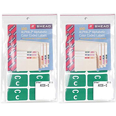 Alpha-Z Color-Coded Second Letter Labels Letter A Red 100Pack Set of 2 ...
