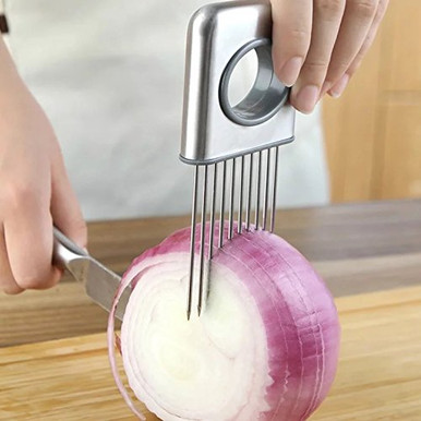 Stainless Steel Onion Slicing Guide Holder - Potato Tomato Vegetable ...