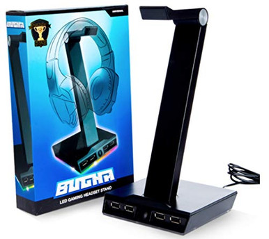 Bugha Exclusive LED Gaming Headset Stand w 4 USB Ports ...