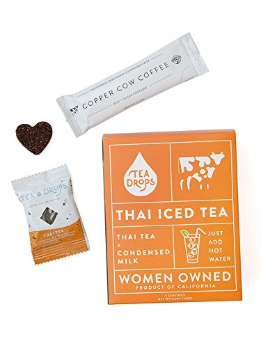 Tea Drops Instant Thai Tea Kit - Five Servings of Authentic Thai Iced ...